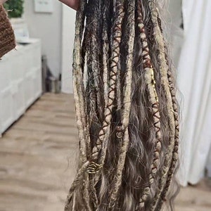 Boho Dreadlocks With Loose Hair black/purple/whitevideo Tutorials and ...