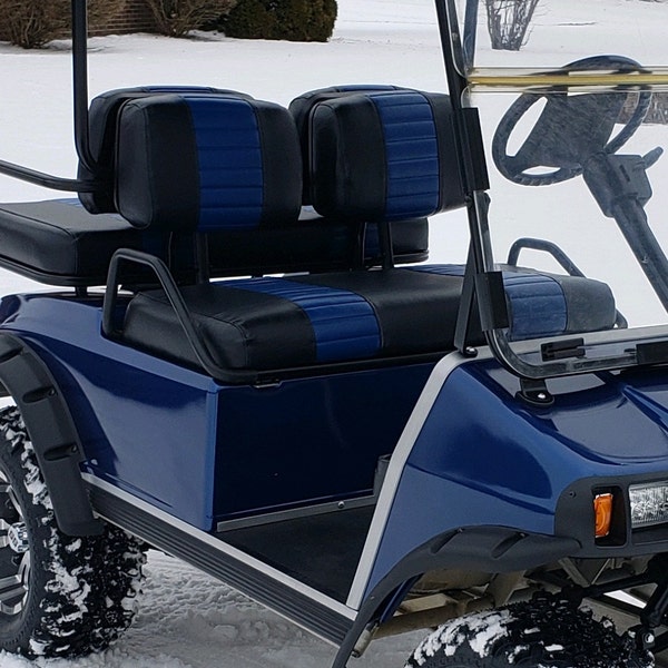 Club Car Pre 2000 DS Staple on Golf Cart Seat Cover With Matching Rear ...