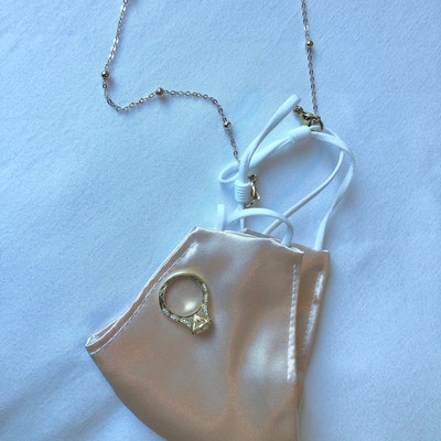 18k Gold Plated Dapped Chain Mask Chain Face Mask Lanyard - Etsy