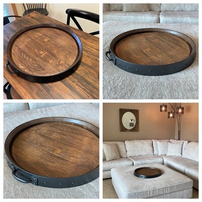 Wildflower Wine Barrel Top Tray - Etsy