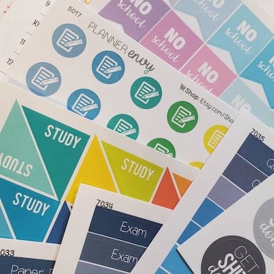 No School Teacher Student Planner Stickers to Be Used With Erin Condren ...