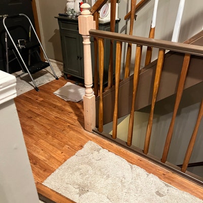 White Oak 6084-6 6 FT Modern Wood Handrail for Stair Remodel WO-6084-6 ...