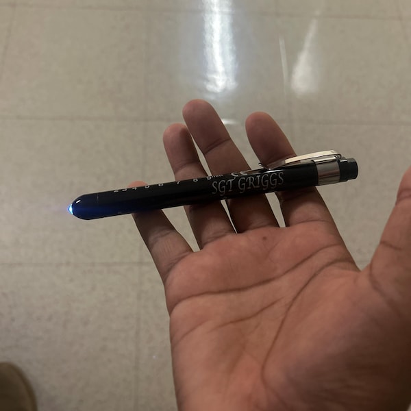 Personalized Medical Pen Light Pupil Gauge Ruler LED Nurse Doctor RN ...