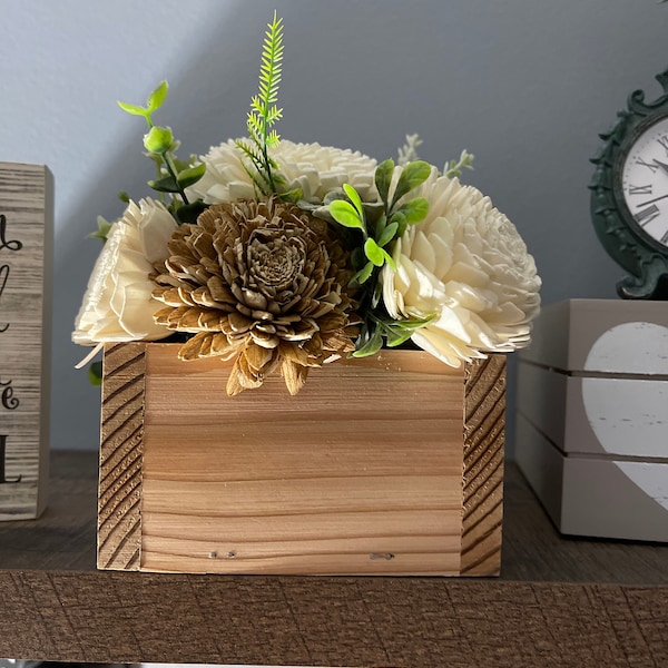 Custom Sola Wood Flower Arrangement, Wooden Flowers, Wedding ...