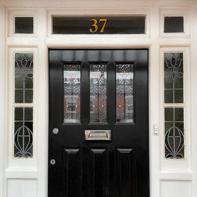 Gold Leaf Style Transom Fanlight Window Front Door Number, Handcrafted ...