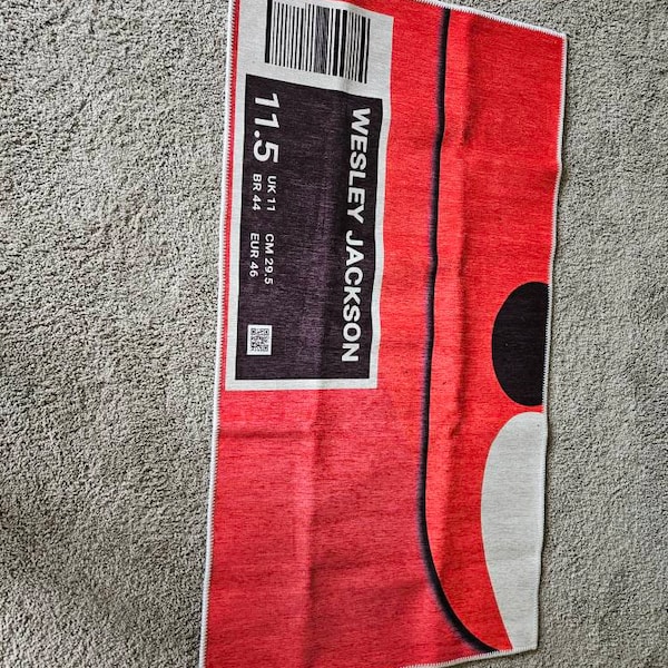 Customize Sneaker Box Rug, Red Sneaker Box Rug, Sneakerhead, Hypebeast ...