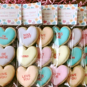 Instant Download Valentine's Day Bag Topper, Printable Candy Heart ...