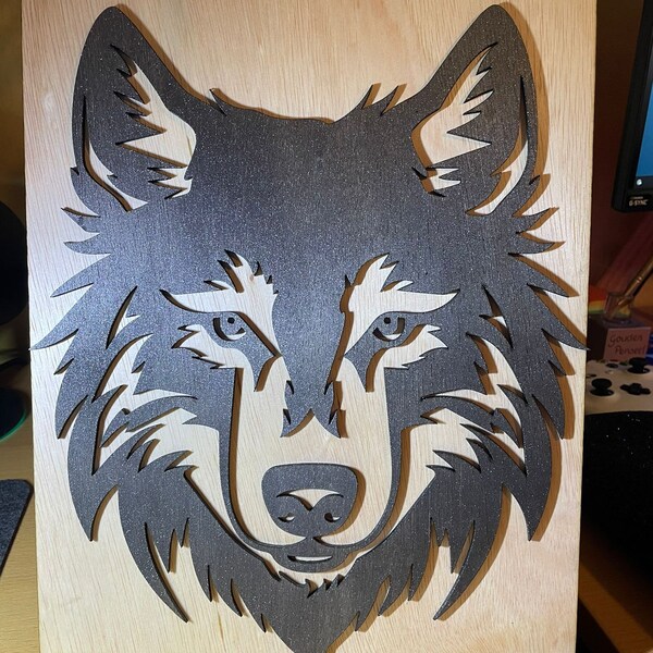 Wolf Laser SVG Cut File, Wolf Wall Art SVG, DXF, Eps, Wolf Vector Cut ...