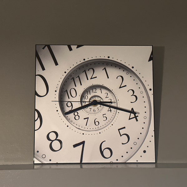 Square Time Travel Hole Wall Clock - Etsy