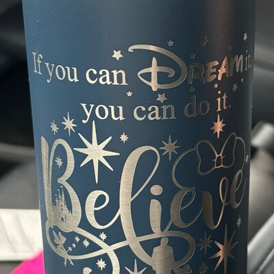 Custom Disney Laser Engraved Duracoat 18oz, 26oz, 36oz Bottle . Cup ...
