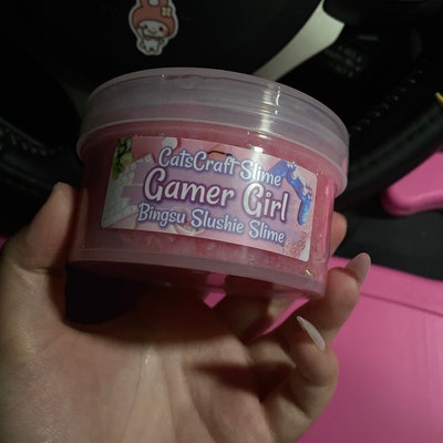 Bingsu Slushie Slime gamer Girl SCENTED Pink Crystal Clear Bingsu and ...