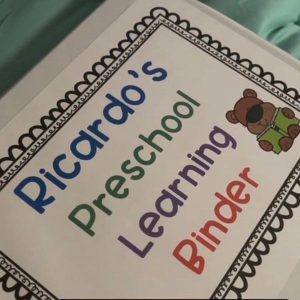 Preschool Learning Binder Printable *DIGITAL DOWNLOAD* - Etsy