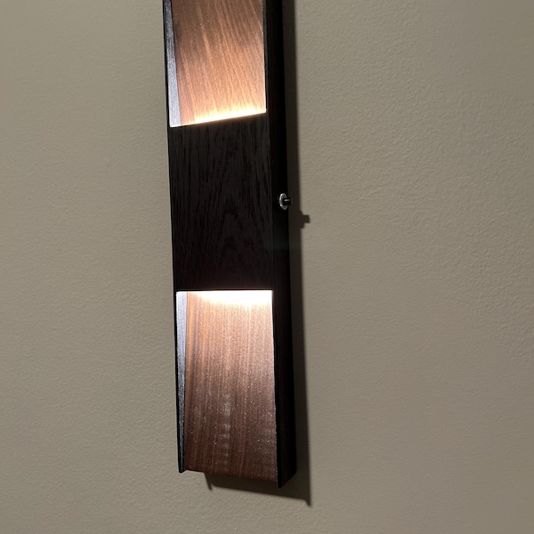DUALITY Walnut Wall Light - LED Sconce - Etsy