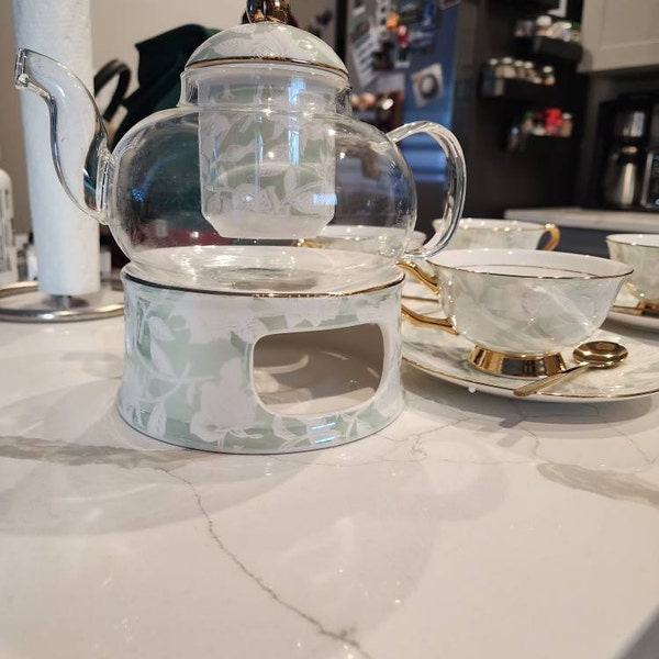 Purple Ceramic Tea Set, European Ceramic Coffee Set, Exquisite Afternoon Tea Set, Coffee Pot ...