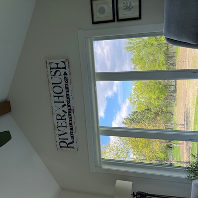 River House Sign Modern Farmhouse Wall Decor Large Rustic Wall Art Life ...