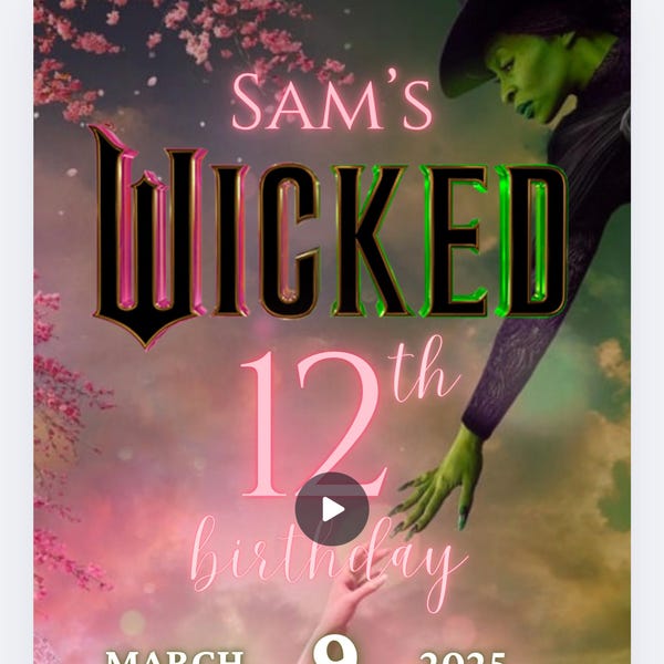 Personalized Wicked Themed Printable Birthday Banner Garland Bunting ...