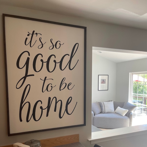 It's so Good to Be Home Wood Framed Sign, Painted Home Quote - Etsy
