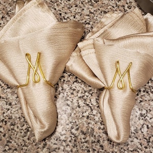 Napkin Rings Personalized Napkin Rings Initial Napkin Rings - Etsy