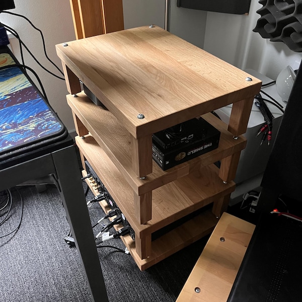 Hi Fi Audio / Video Modular Equipment Rack, Stand, Stereo Glued Solid ...