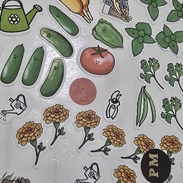 Cute Butternut Squash Planner Stickers - Set of 30 Mini Paper Stickers ...