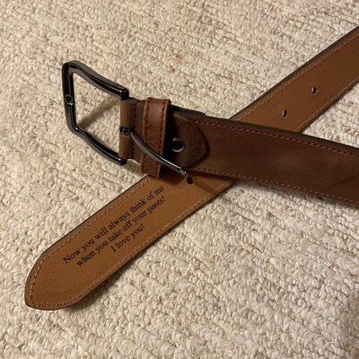 Handmade Personalized Belt Anniversary Gift Engraved Leather Belt ...
