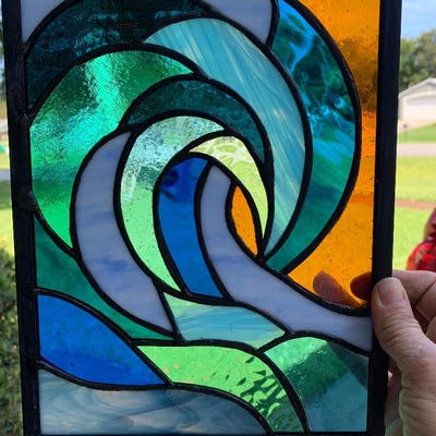 Stained Glass Wave Pattern - Etsy
