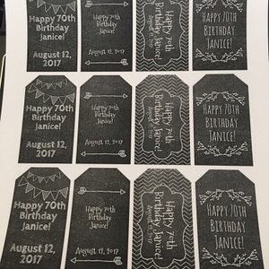 Chalkboard Editable Gift Tags, Blackboard, Text Editable, Rustic Gift ...