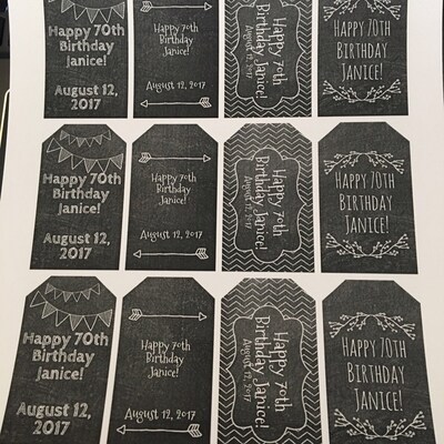 Chalkboard Editable Gift Tags, Blackboard, Text Editable, Rustic Gift ...