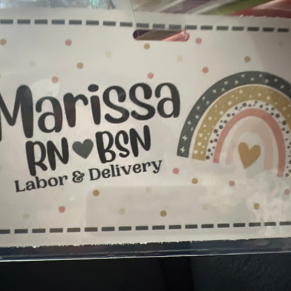 Rainbow Badge Name Tag: Customizable Laminated ID - Etsy
