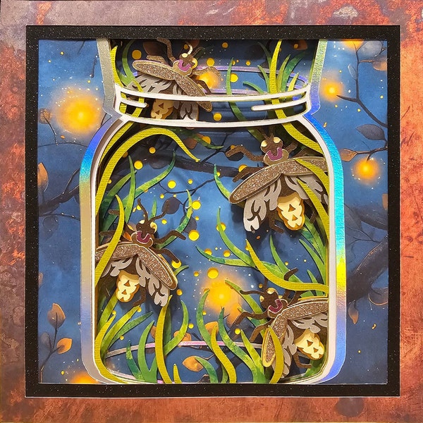 3D Firefly Shadow Box SVG, Firefly Layered SVG, Firefly 3D Svg, Spring ...