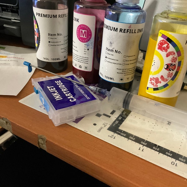 100ml Refill Dye Ink for Use in Epson Printers, CISS Refillable ...