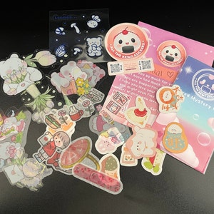 Cute Stickers Clear Kawaii Stickers Bunnies & Bears Outline - Etsy