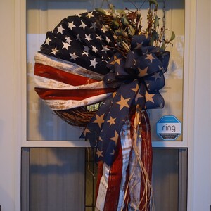 Patriotic Wreath Memorial Day Wreath Veterans Wreath - Etsy