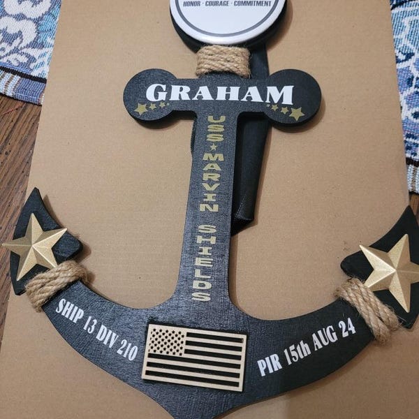 Personalized Veteran 1st Duty Anchor/navy PIR Anchor/navy Gift/navy ...