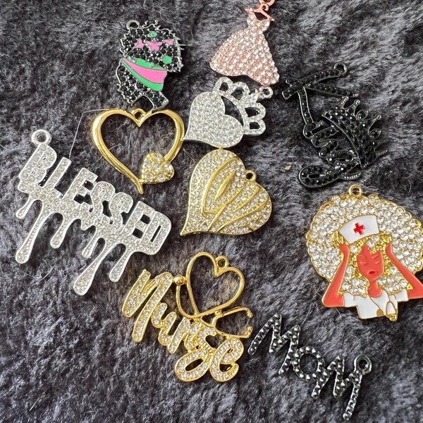 10 Pcs Mixed Charm Sets, Charm Bundle, Charms in Bulk, Wholesale Charms ...
