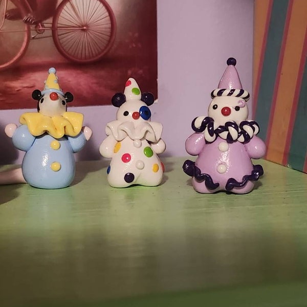 Mini Clown Handmade Figurine - Etsy