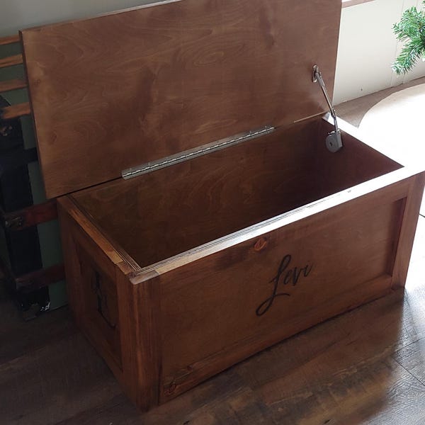 Modern Rustic Wooden Box Engraved and Personalized Storage for Tea ...