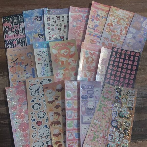 20 Korean Stickers Sheet Package Set| Mystery Kawaii Stickers Pack ...