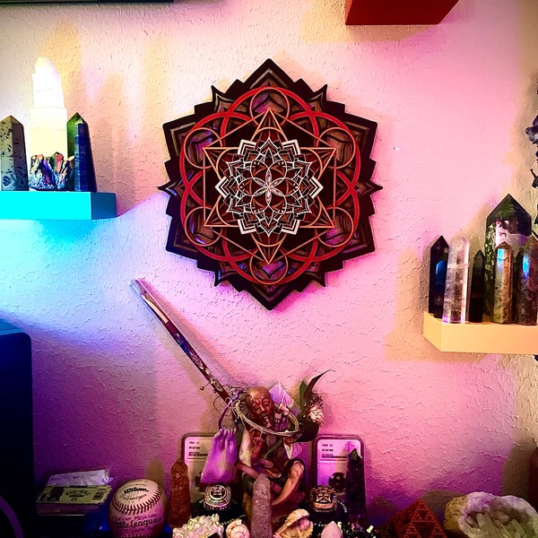 Sacred Geometry Set - 6 Pieces, Laser Cut, Use for Crystal Grids ...