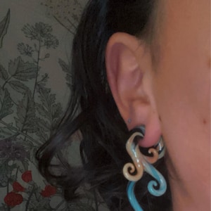 1 Pair 2 Pieces Solid Pink Pinchers Spirals Glass - Etsy