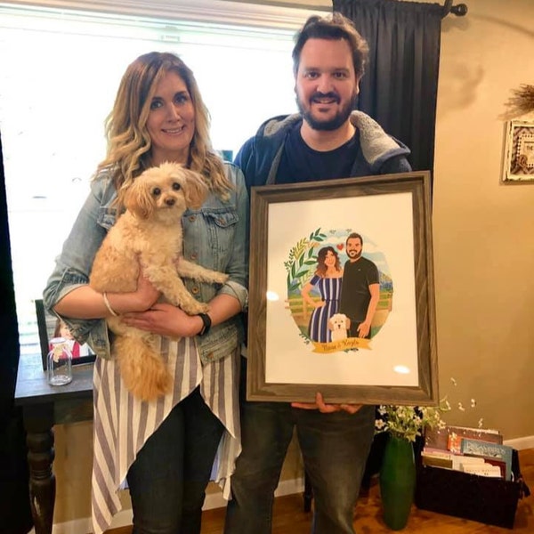 Personalized Portrait With Custom Background - Custom Illustration for ...