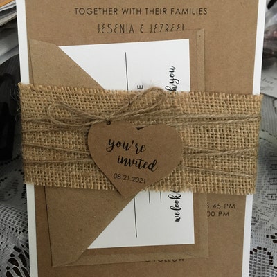 Laser Cut Rustic Wedding Invitations, Custom Wedding Invitations, Mr ...