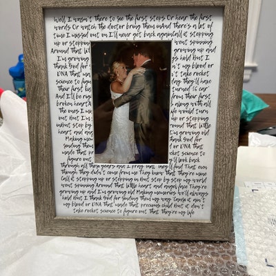 First Dance Lyrics Frame Mother Son Dance Lyric Picture Frame Mothers ...