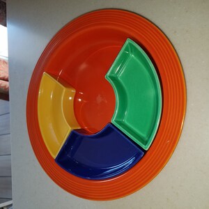 Vintage Fiesta fiestaware 10 1/2 Compartment Plate - Etsy