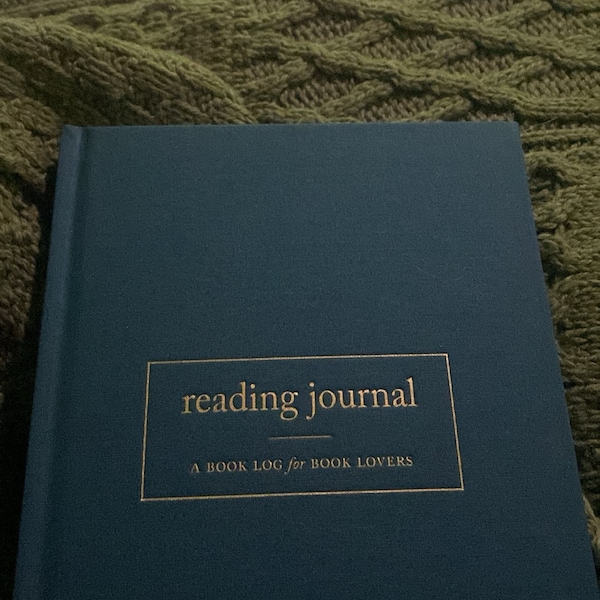 Linen Reading Journal: Book Tracker With Gold Foil - Etsy