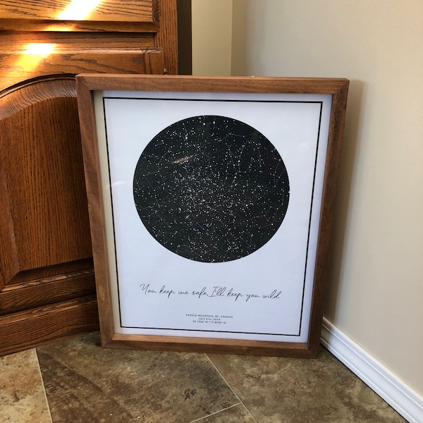 Custom Star Map | Valentine's Christmas Gift First Kiss Poster Love ...