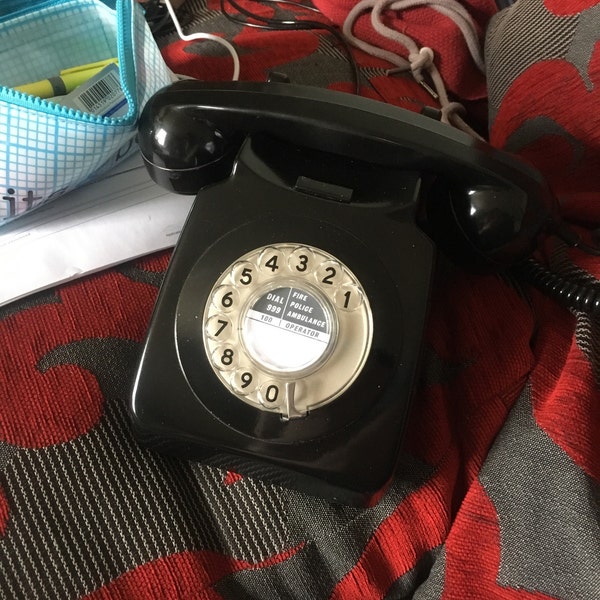 1960s GPO 746 RETRO Rotary Vintage Telephone in Ivory / Cream ORIGINAL ...
