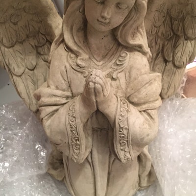Stone Garden Praying Angel Woman Girl Statue Ornament - Etsy