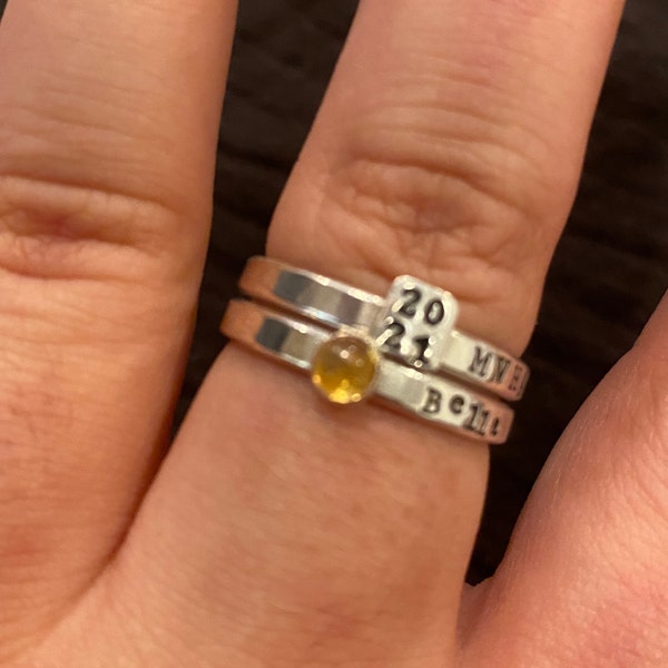 Personalized Class Ring, High Shool Ring, Class Year Ring, Graduation ...