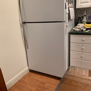 Magnetic Brushed Stainless Steel Refrigerator Skin Wraps Change Fridge ...